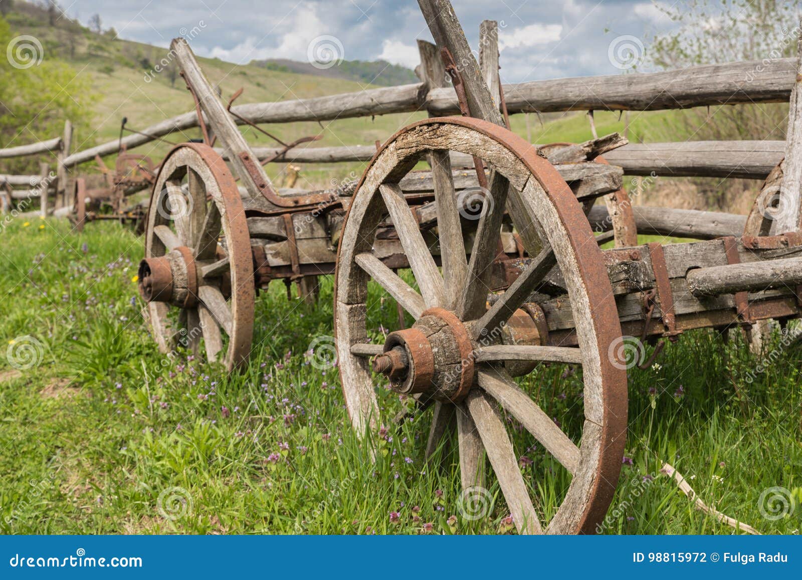 Old Cart stock photo. Image of celebration, blooming - 98815972