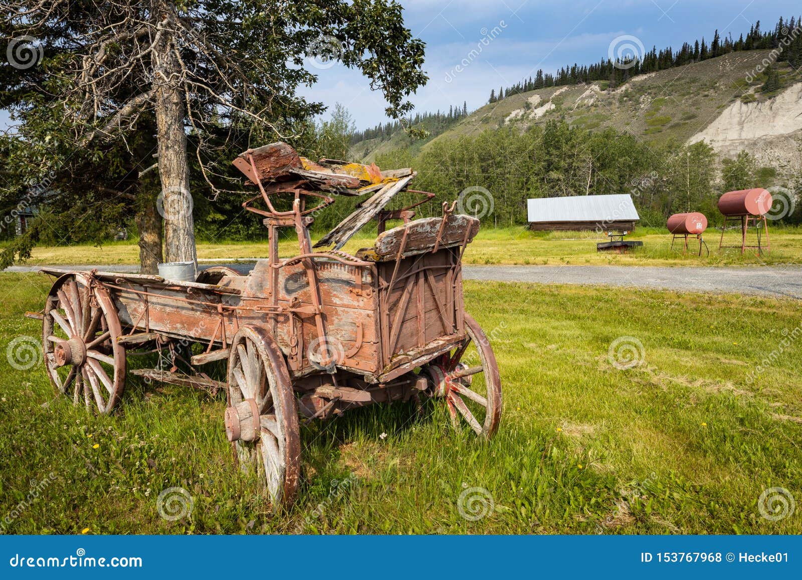 Old Cart in the Wild West of Canada Stock Photo - Image of vehicle ...