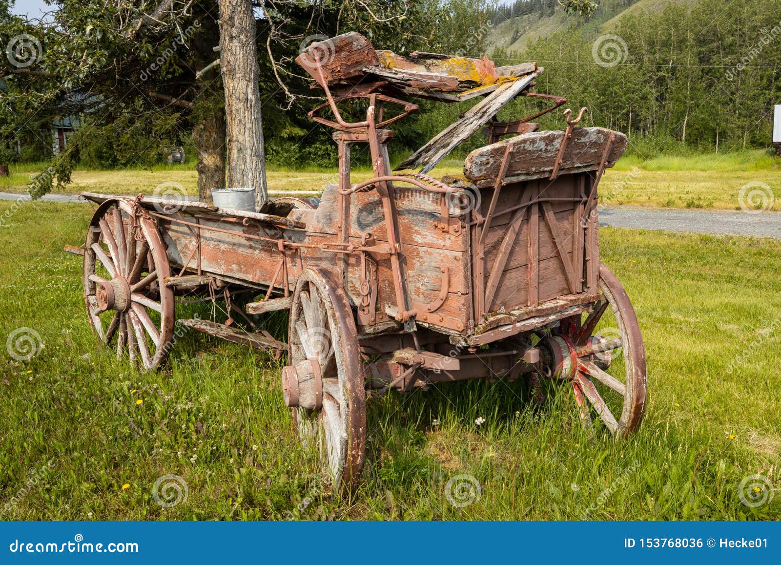 Old Cart in the Wild West of Canada Stock Photo - Image of rusty, farm ...