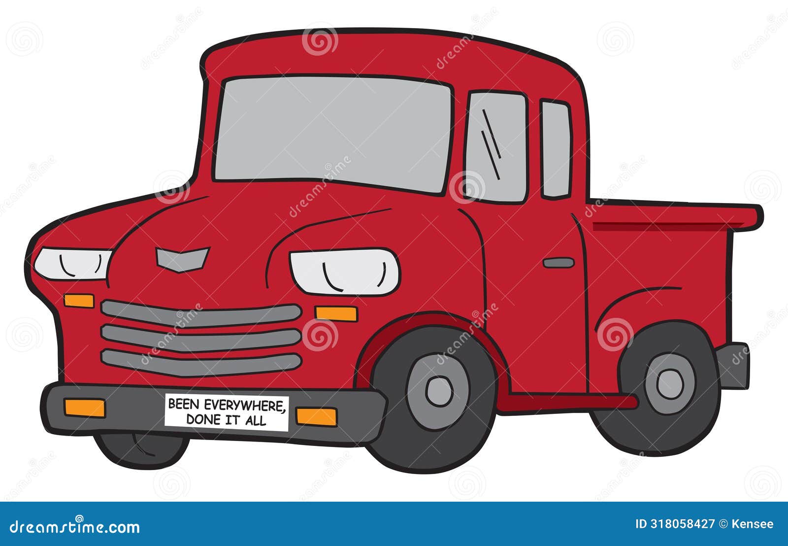 Old Cartoon Pickup stock vector. Illustration of pickup - 318058427
