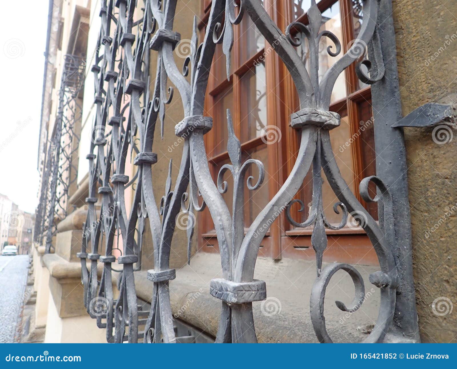 Old Carved Iron Window Cage Stock Photo - Image of craft, iron: 165421852