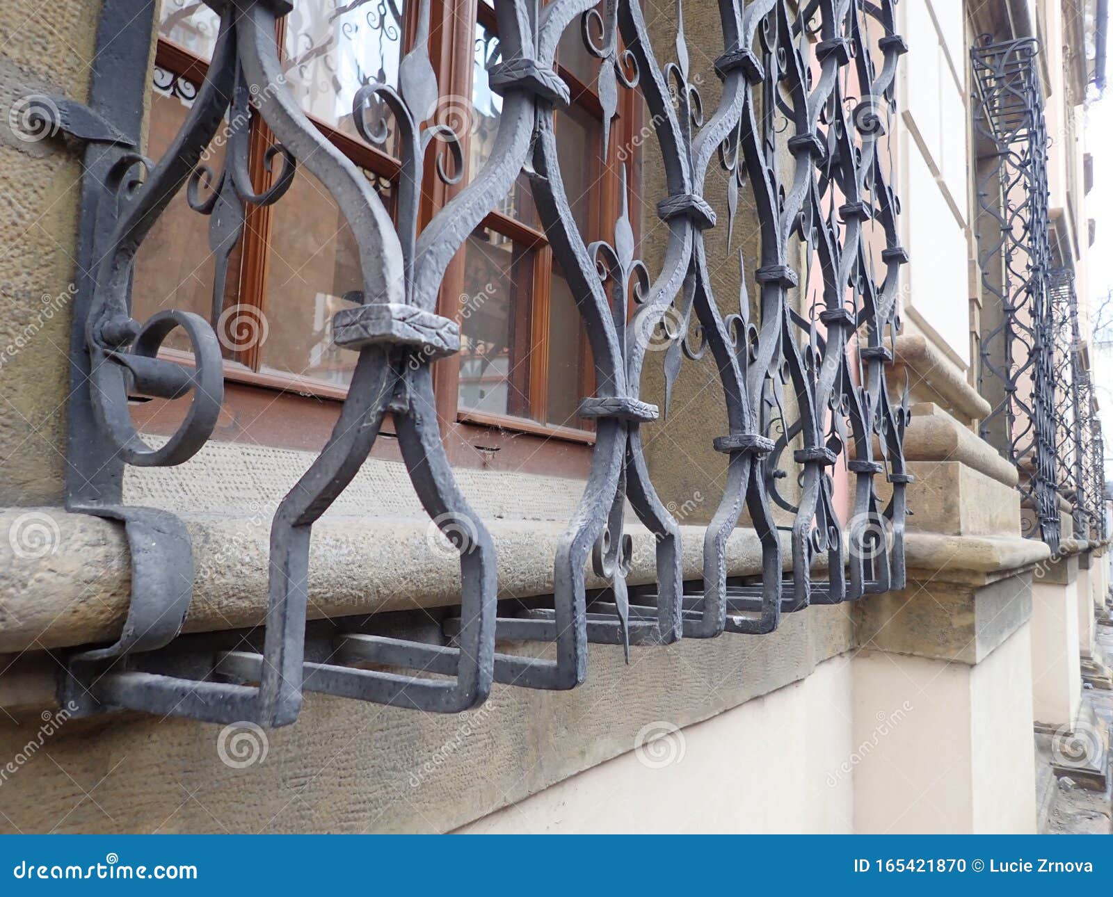 Old Carved Iron Window Cage Stock Photo - Image of bareer, building ...