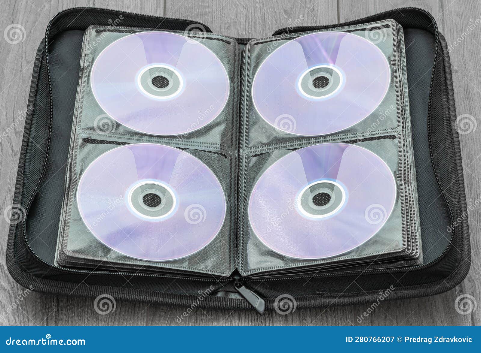 An Old Case with a Collection of Discs Stock Image - Image of package ...