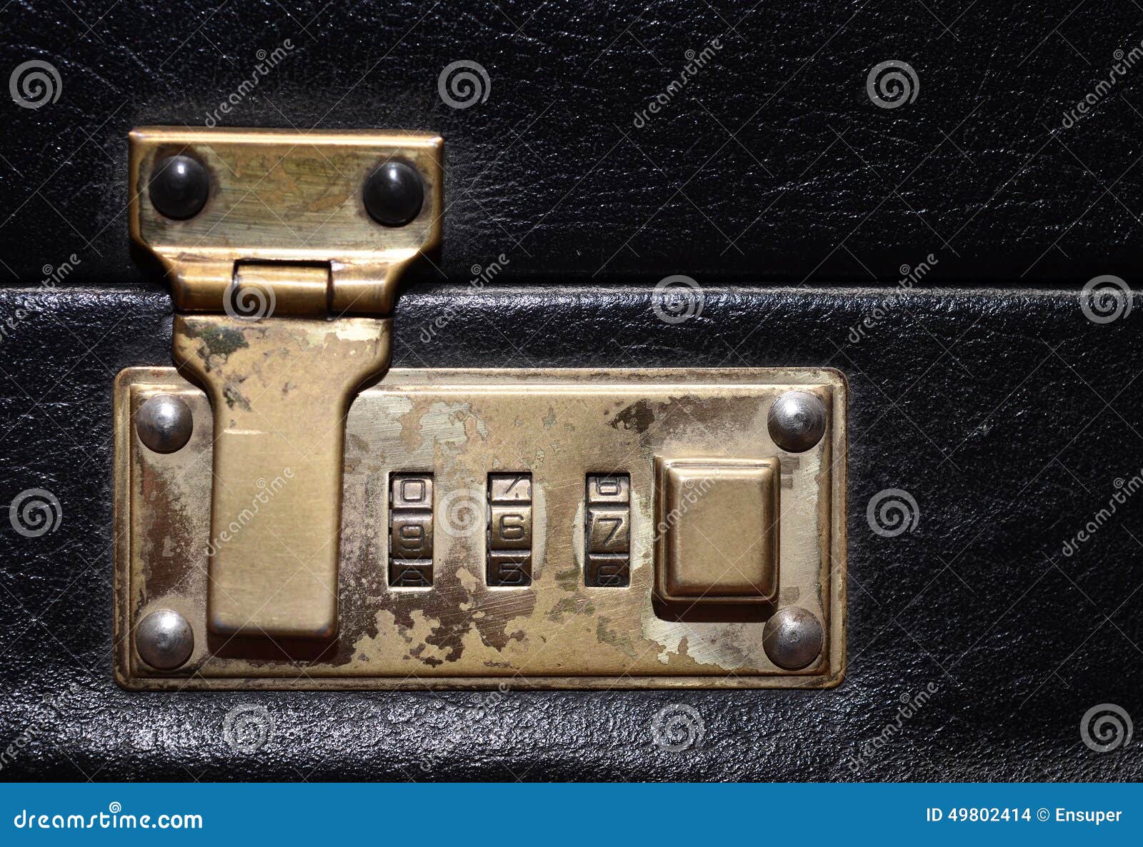 Old case lock stock photo. Image of closed, secure, luggage - 49802414