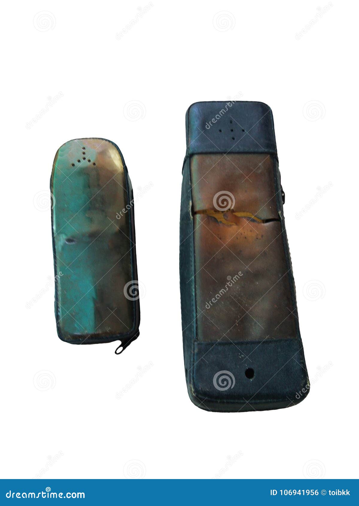 Old cases of mobile phone stock photo. Image of retro - 106941956
