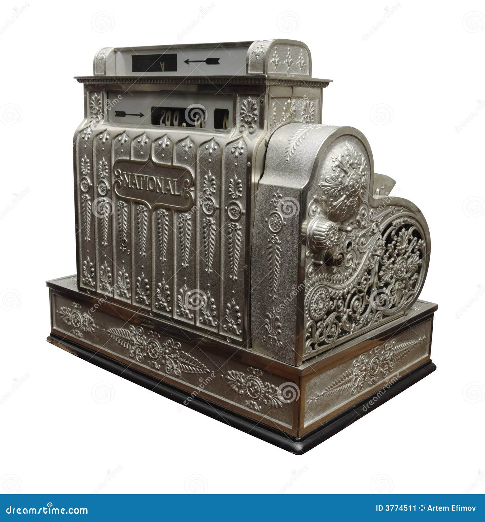 Old cash register stock image. Image of finance, iron - 3774511