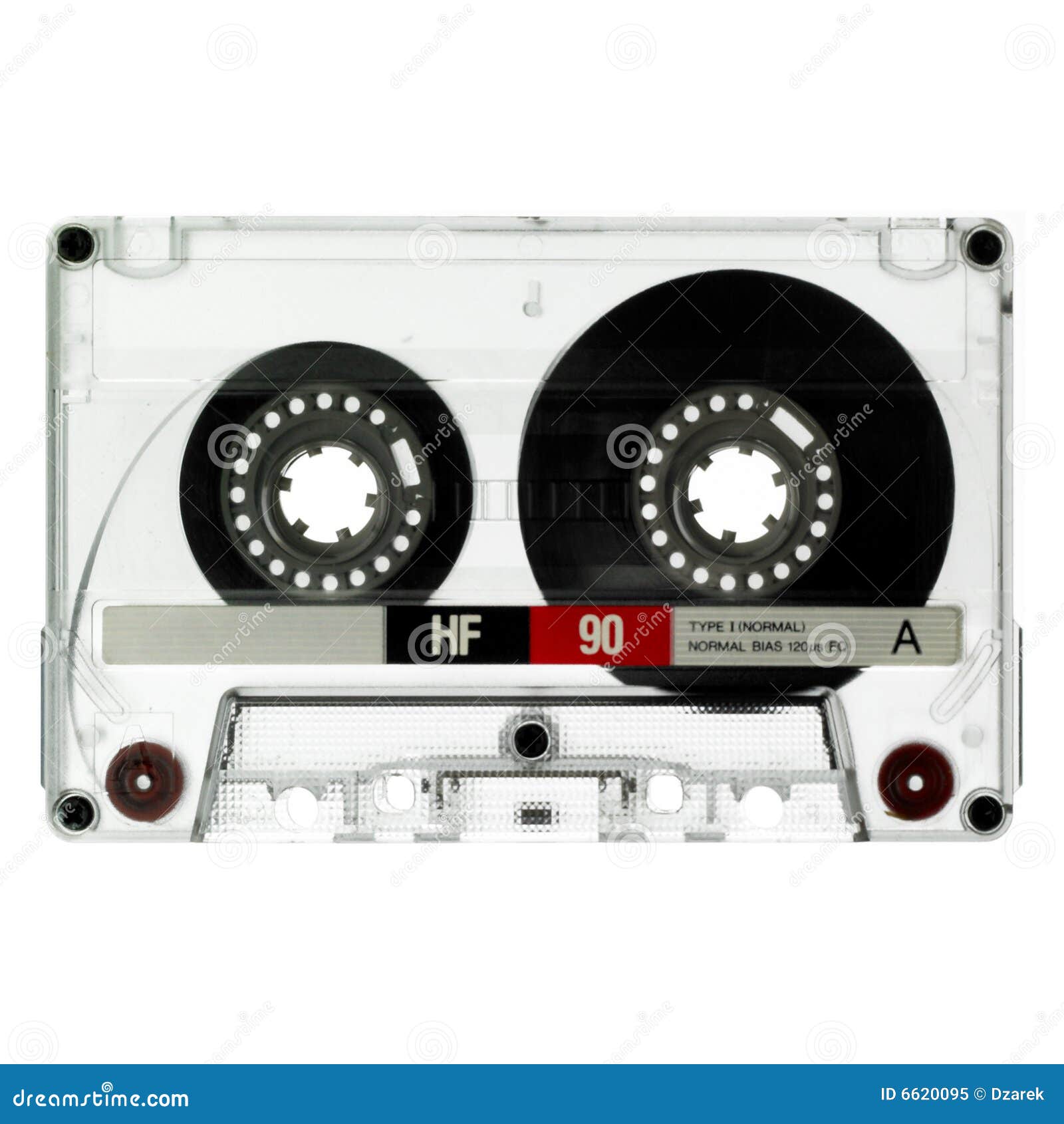 Old Cassette Isolated On White Picture. Image: 6620095