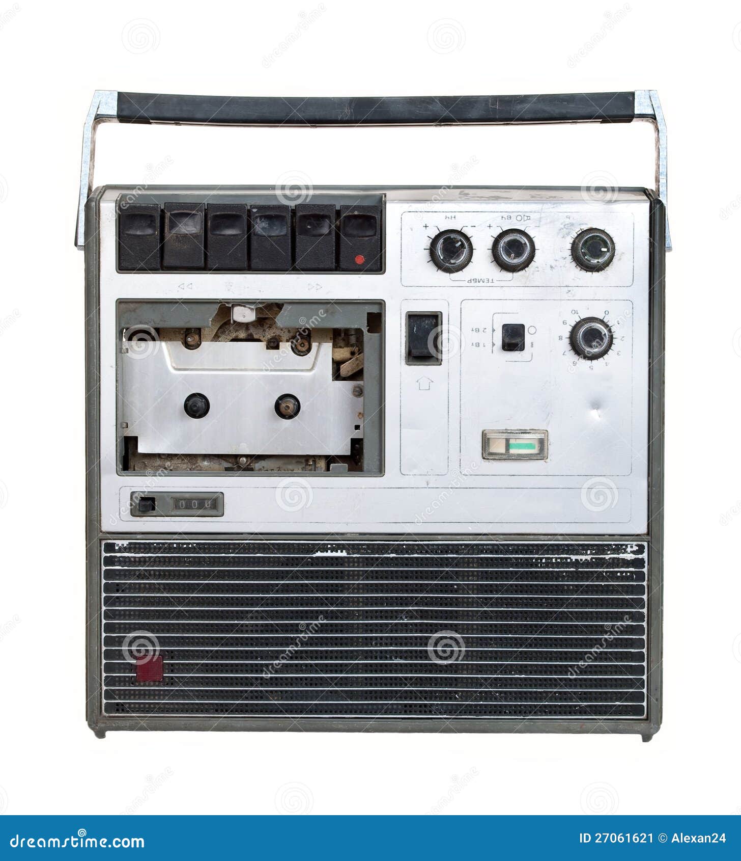 Old cassette tape recorder stock image. Image of dust - 27061621