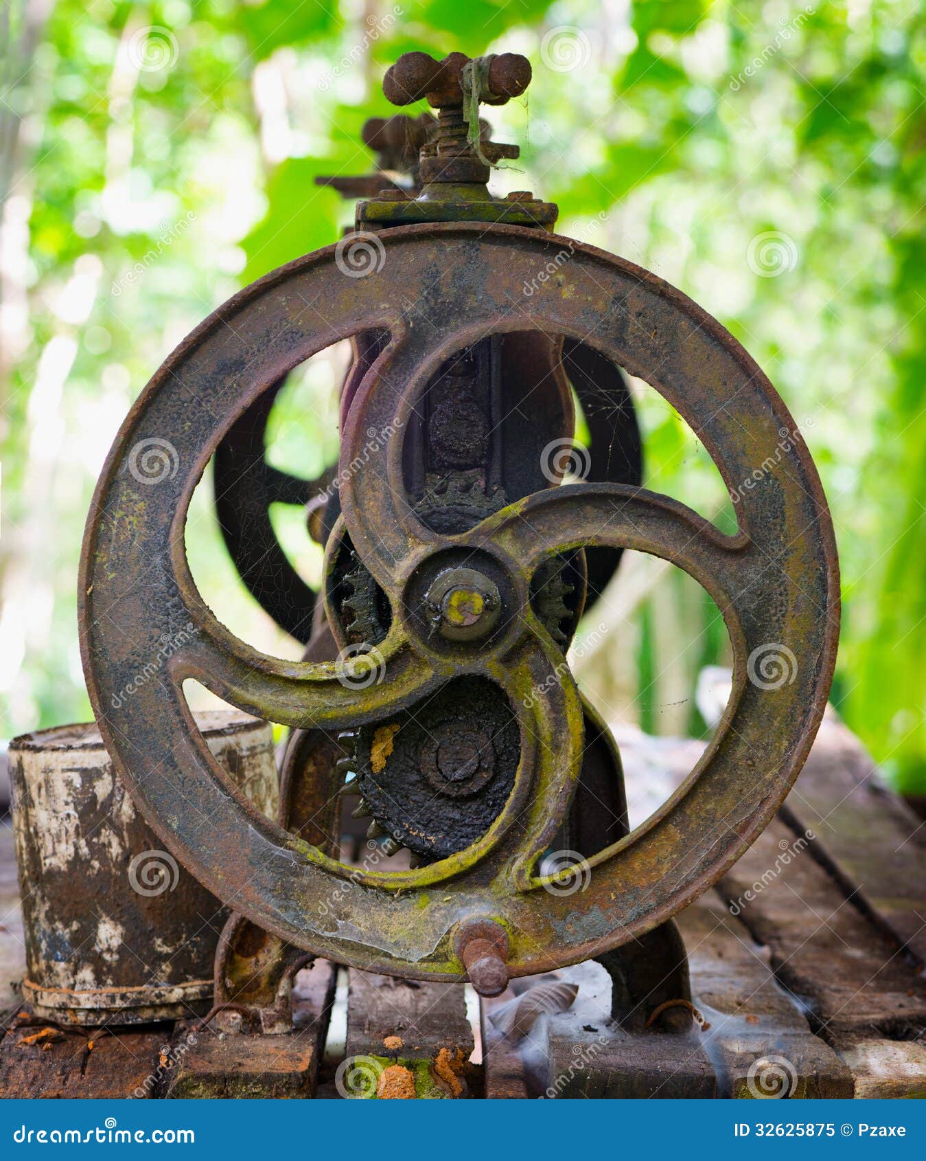 Old Cast Iron Machine for Squeezing the Latex Stock Image - Image of ...