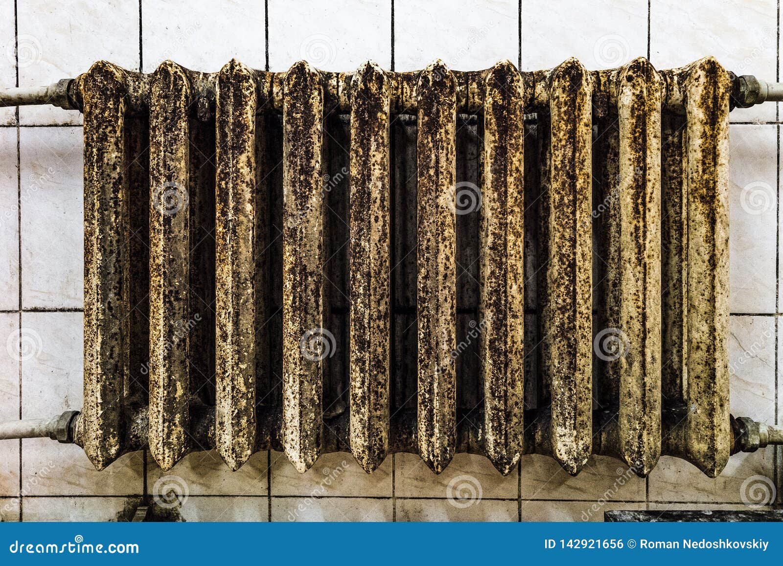 Cast Iron Rusty Moldy Heating Radiator Stock Photo - Image of domestic ...