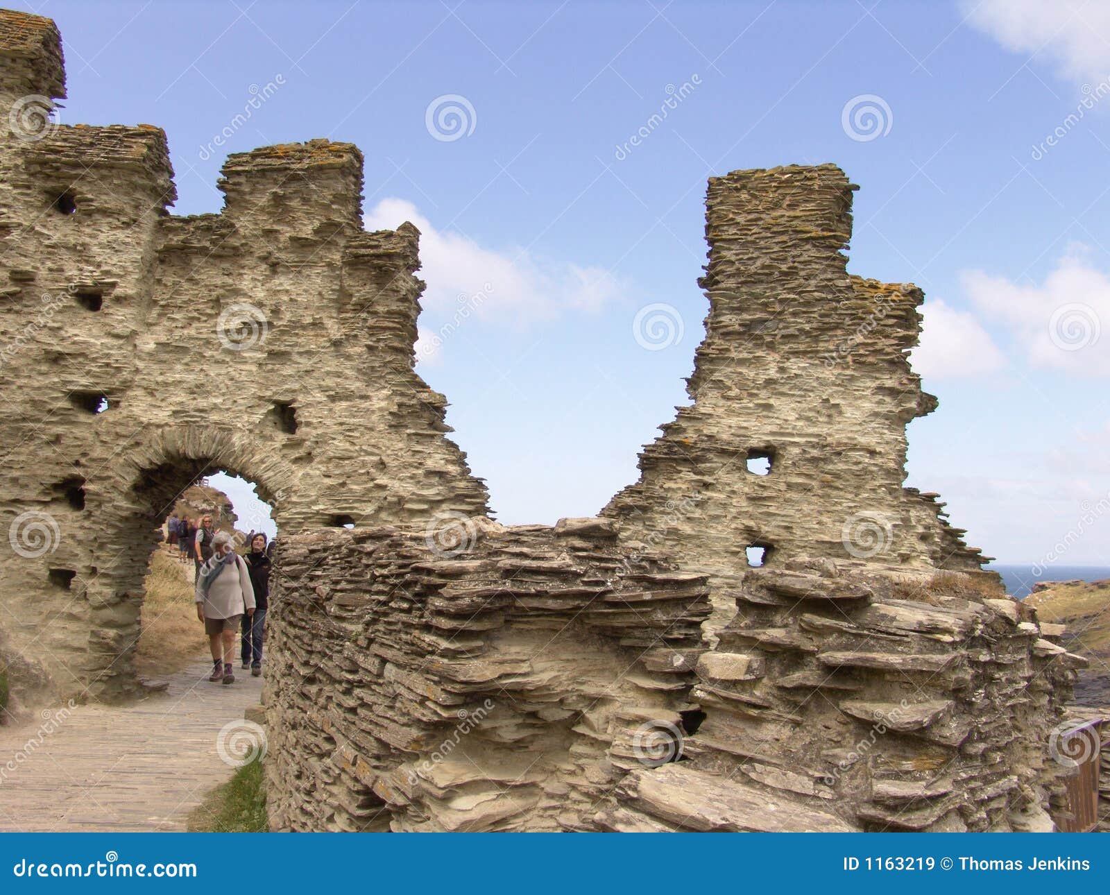 Old Castle Archway and Ruins Stock Image - Image of crooked, castle ...