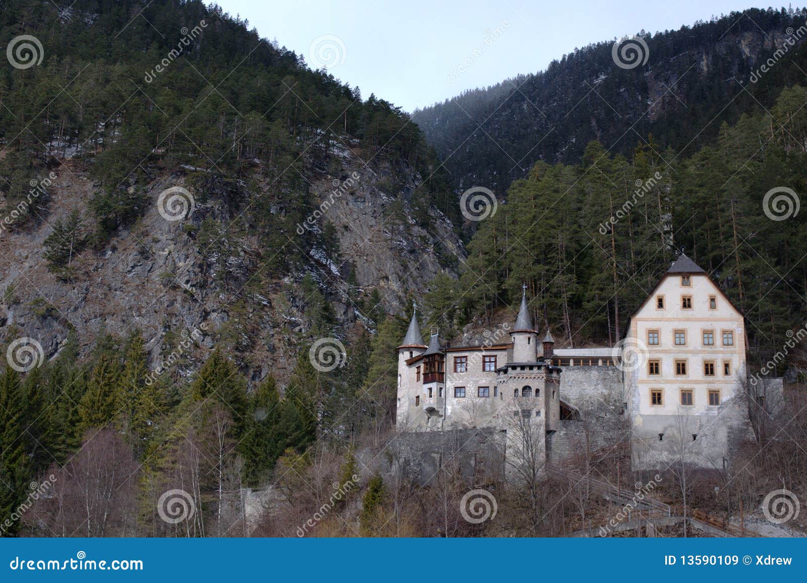 Old Castle in Bavarian Alps Stock Image - Image of mountains ...