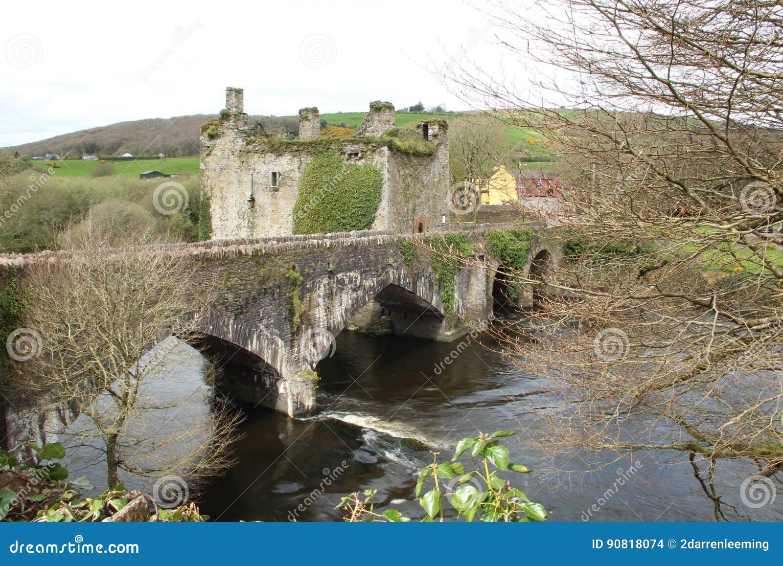 Old Castle and a bridge stock photo. Image of castle - 90818074