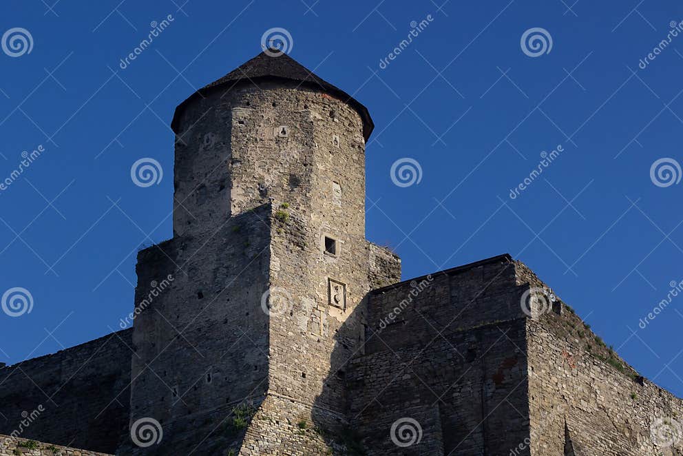 Old Castle Close Up. Corner Tower Stock Photo - Image of historical ...