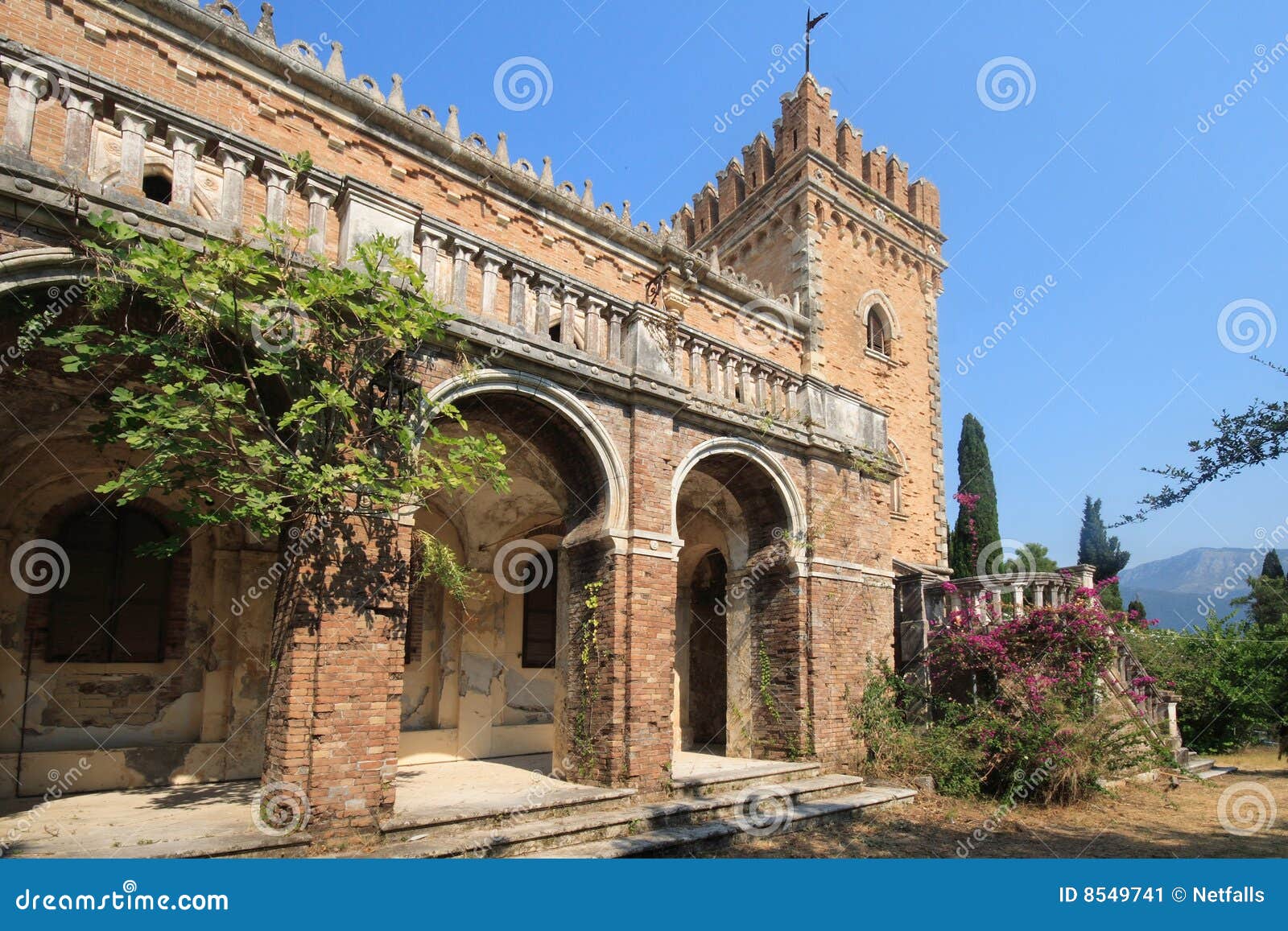 Old Castle on Corfu Island Greece Stock Image - Image of pattern, house ...