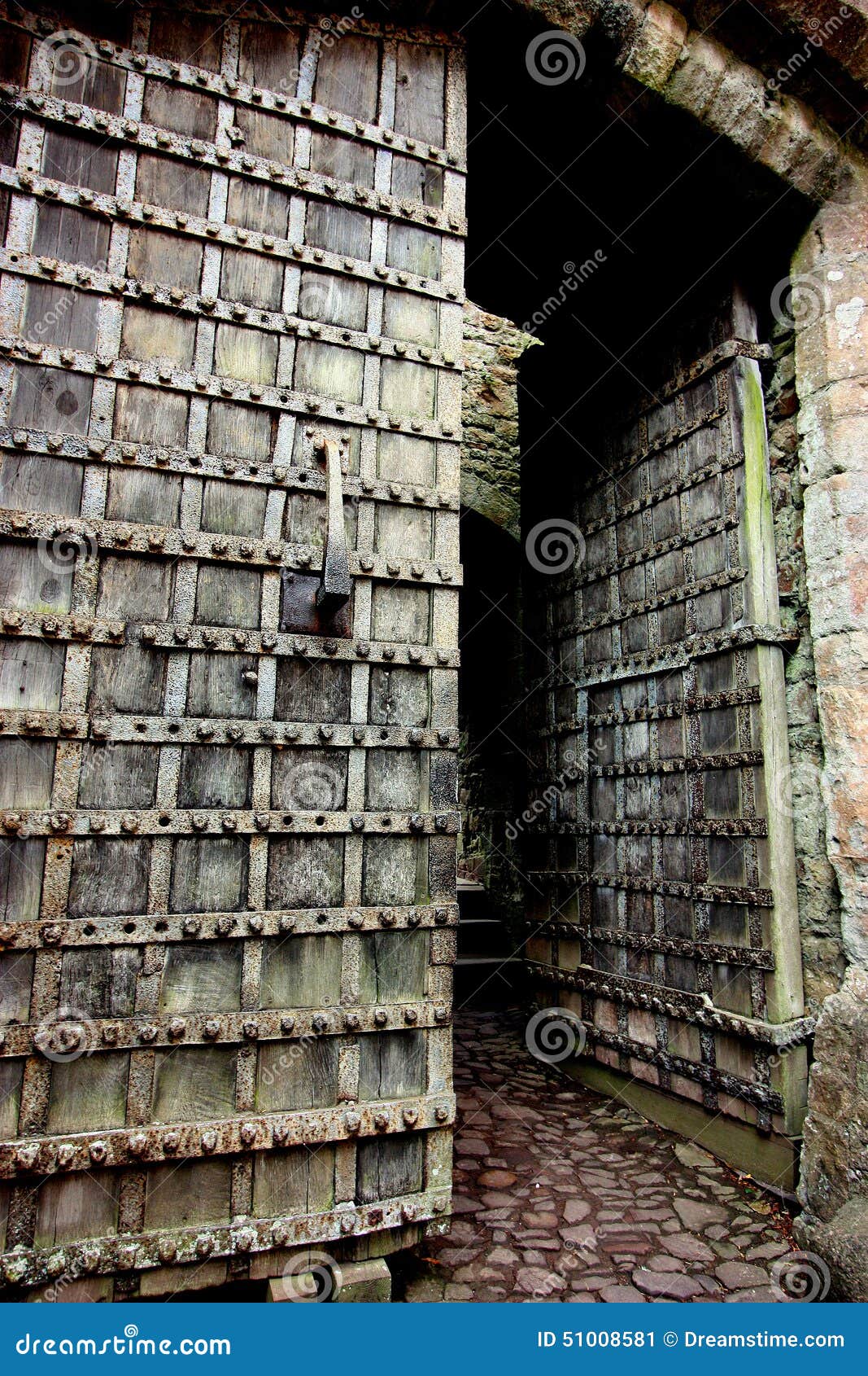 Old castle doors. stock image. Image of castle, path - 51008581