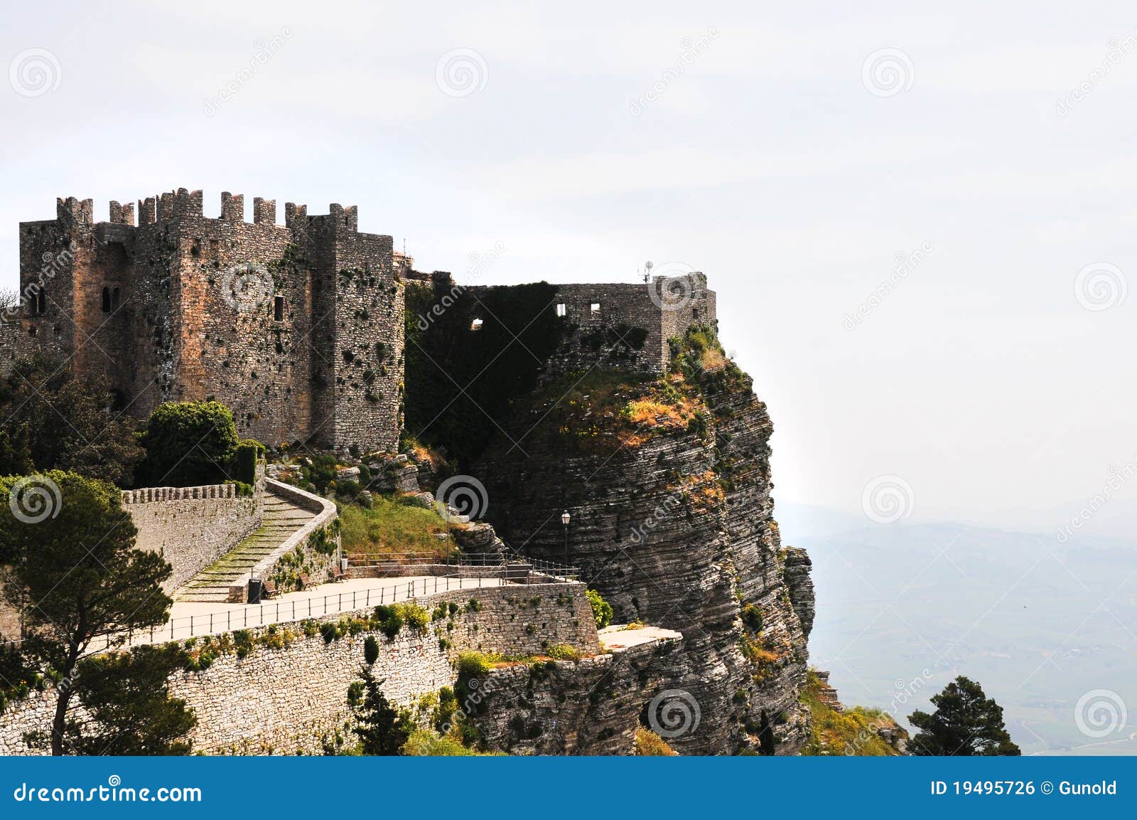 Old castle of Erice stock photo. Image of italy, history - 19495726