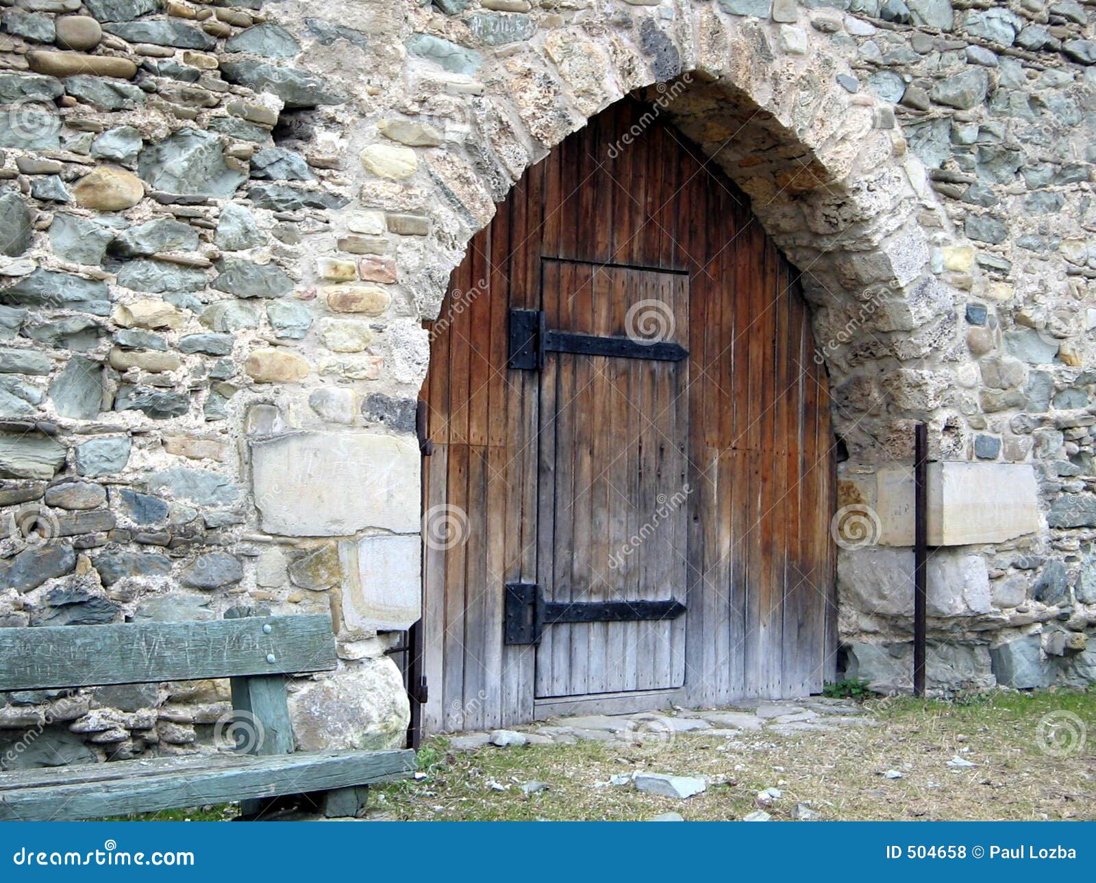 Old Castle Gate stock photo. Image of path, castle, wooden - 504658