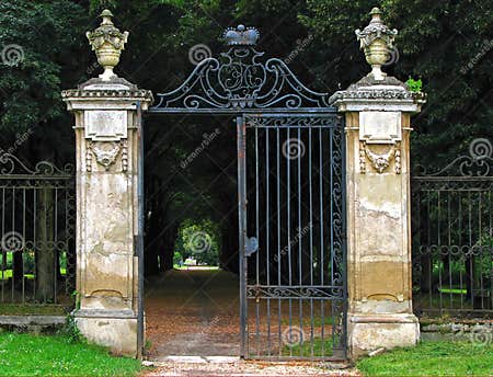 Old Castle Gate before Park Stock Image - Image of path, garden: 8671975