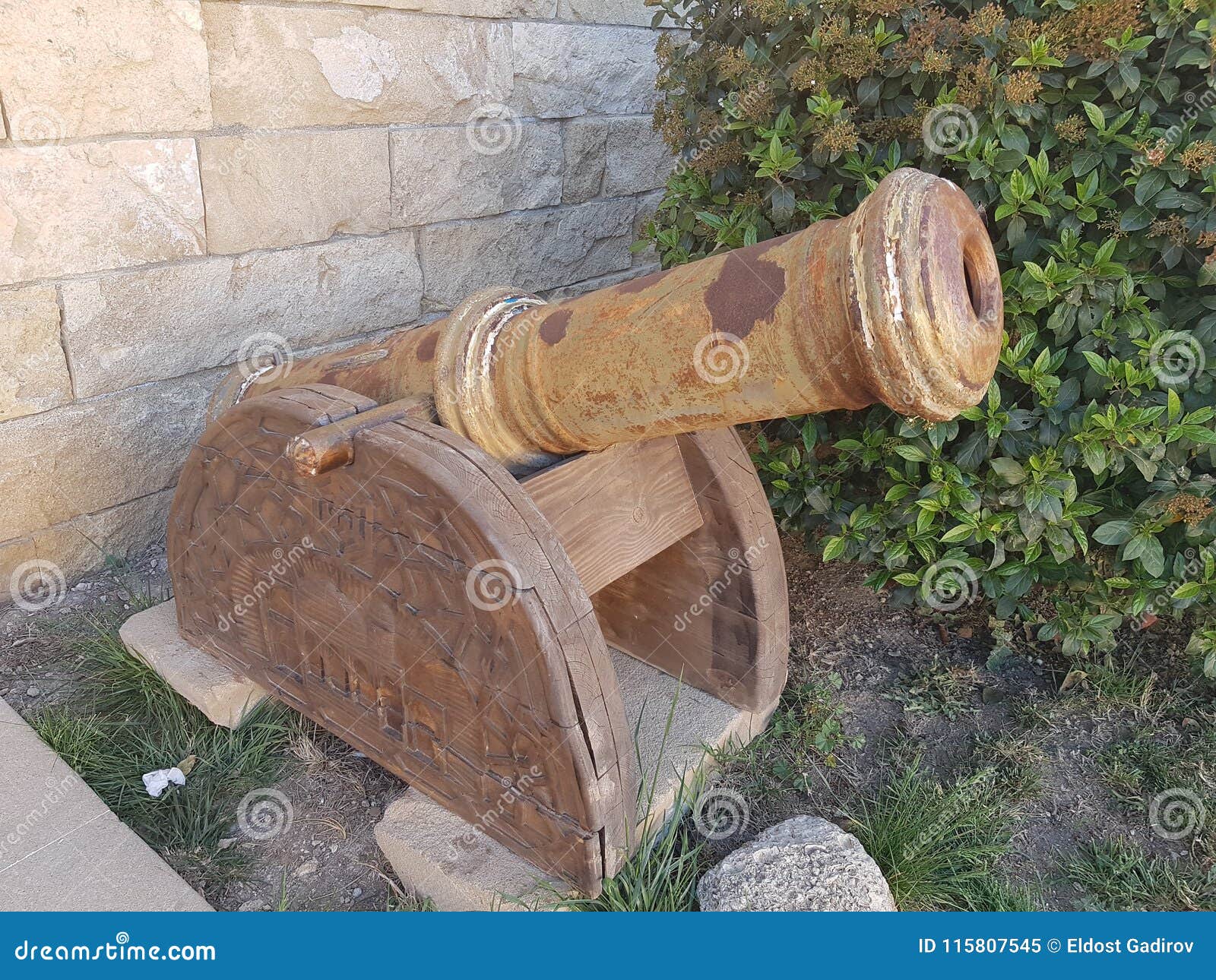 Old Tower gun stock image. Image of tourism, castle - 115807545