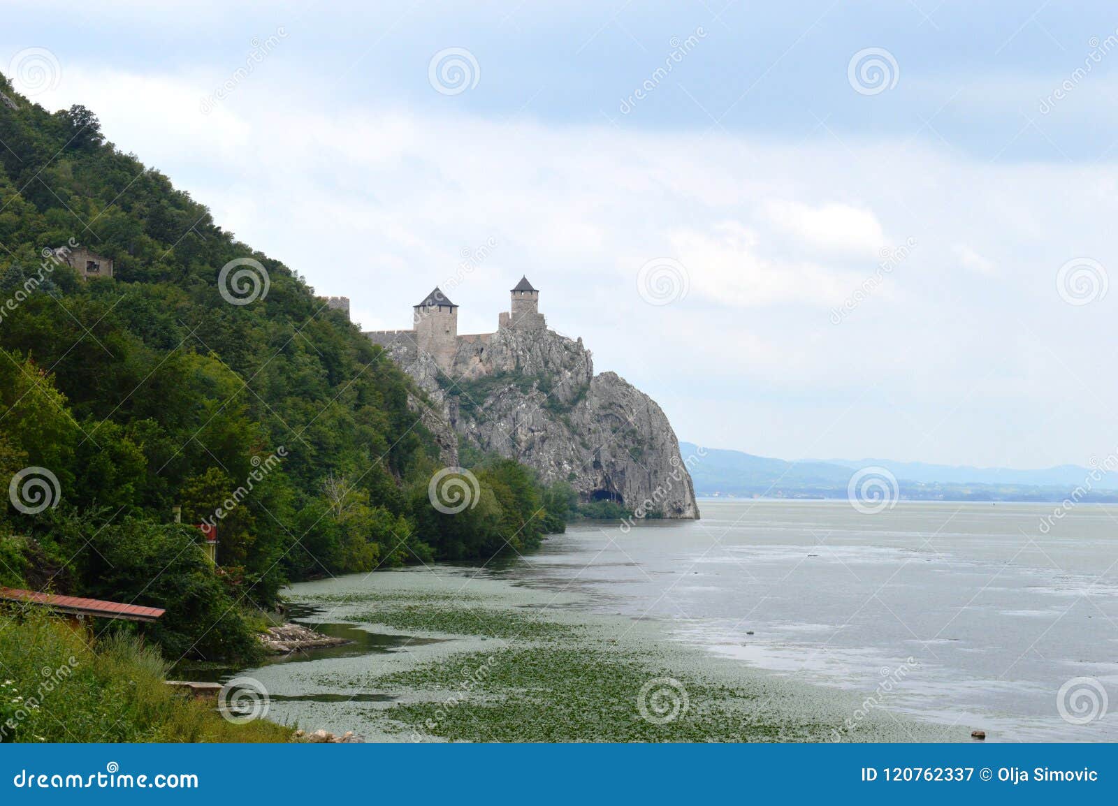 Old castle by the lake stock image. Image of color, dome - 120762337