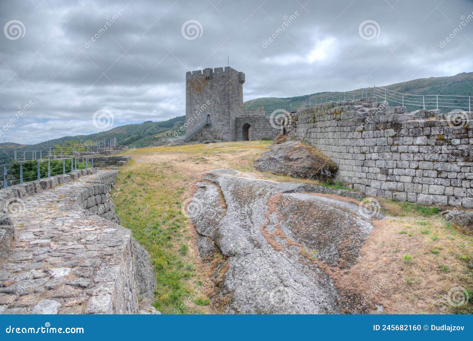 Old Castle in Linhares, Portugal Stock Photo - Image of castelo ...