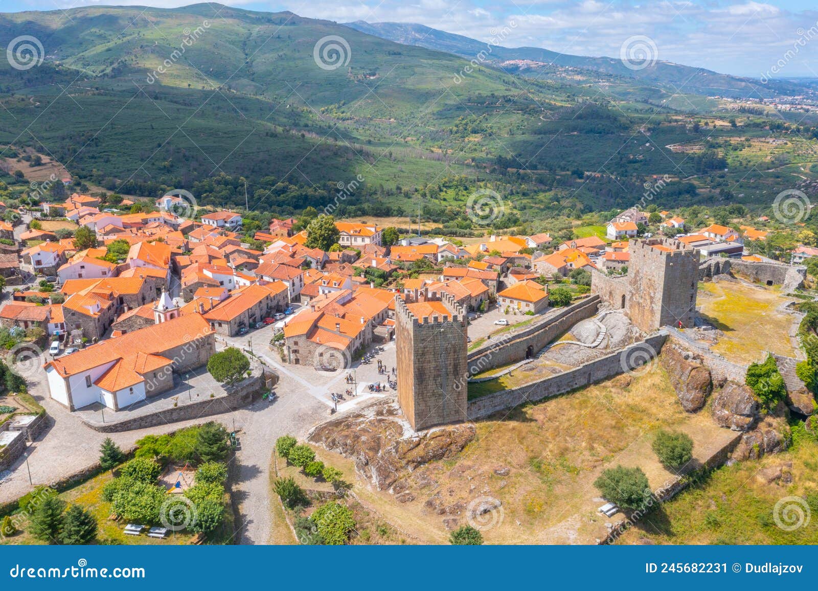 Old Castle in Linhares, Portugal Stock Image - Image of gothic, citadel ...