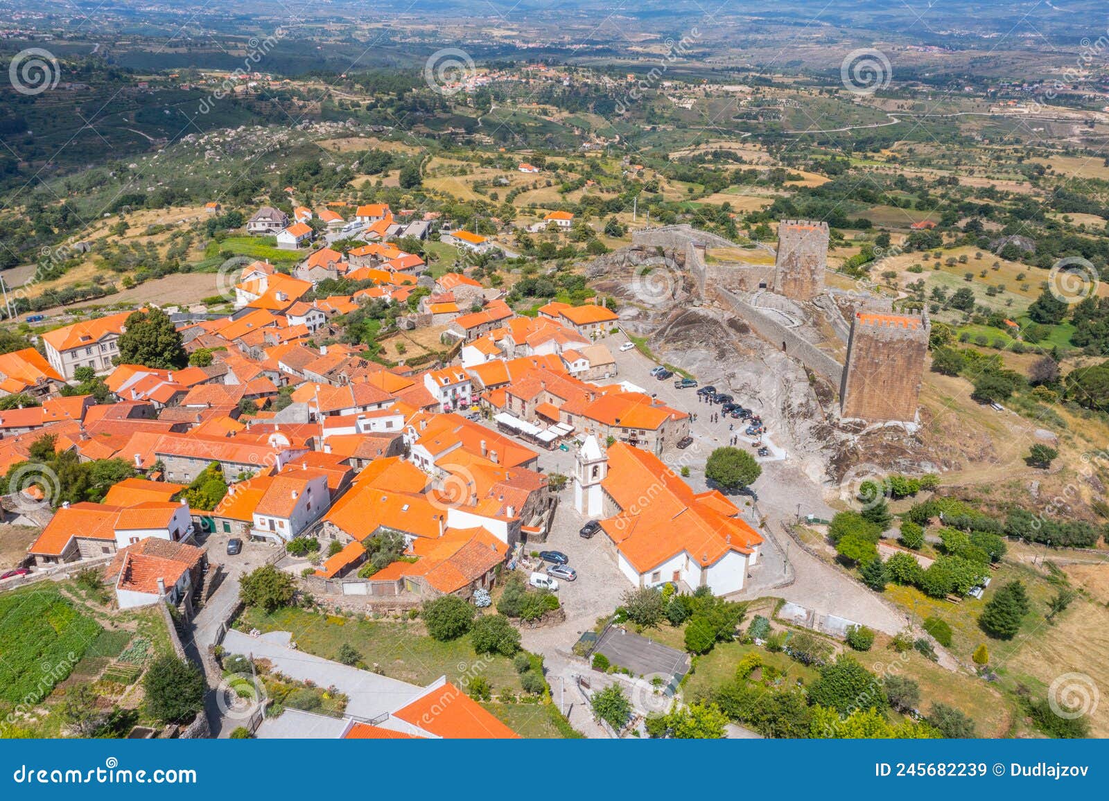 Old Castle in Linhares, Portugal Stock Image - Image of landmark ...