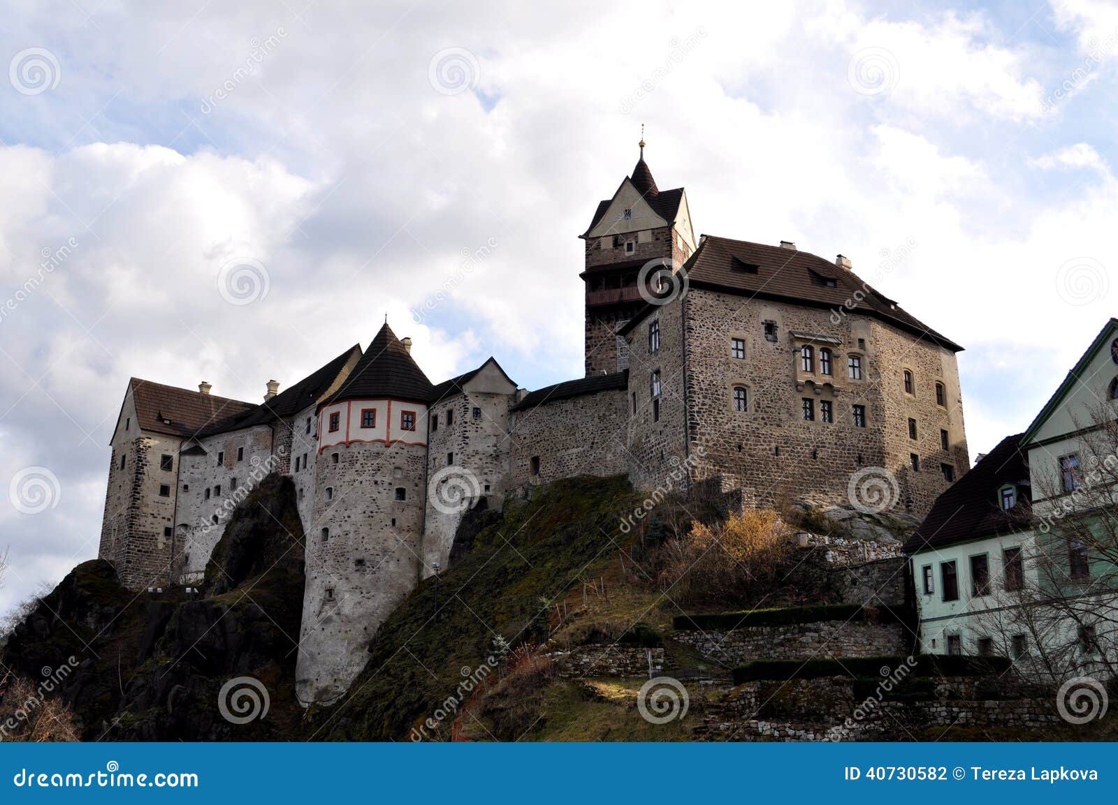 Old castle Loket stock photo. Image of stone, castle - 40730582