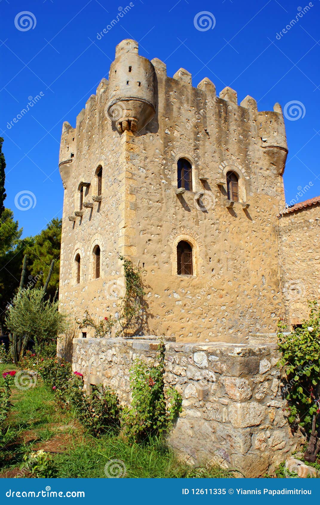 Old Castle at Mani, Peloponnese, Greece Stock Image - Image of prince ...