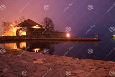 Old castle in the night stock image. Image of coast, museum - 5012123