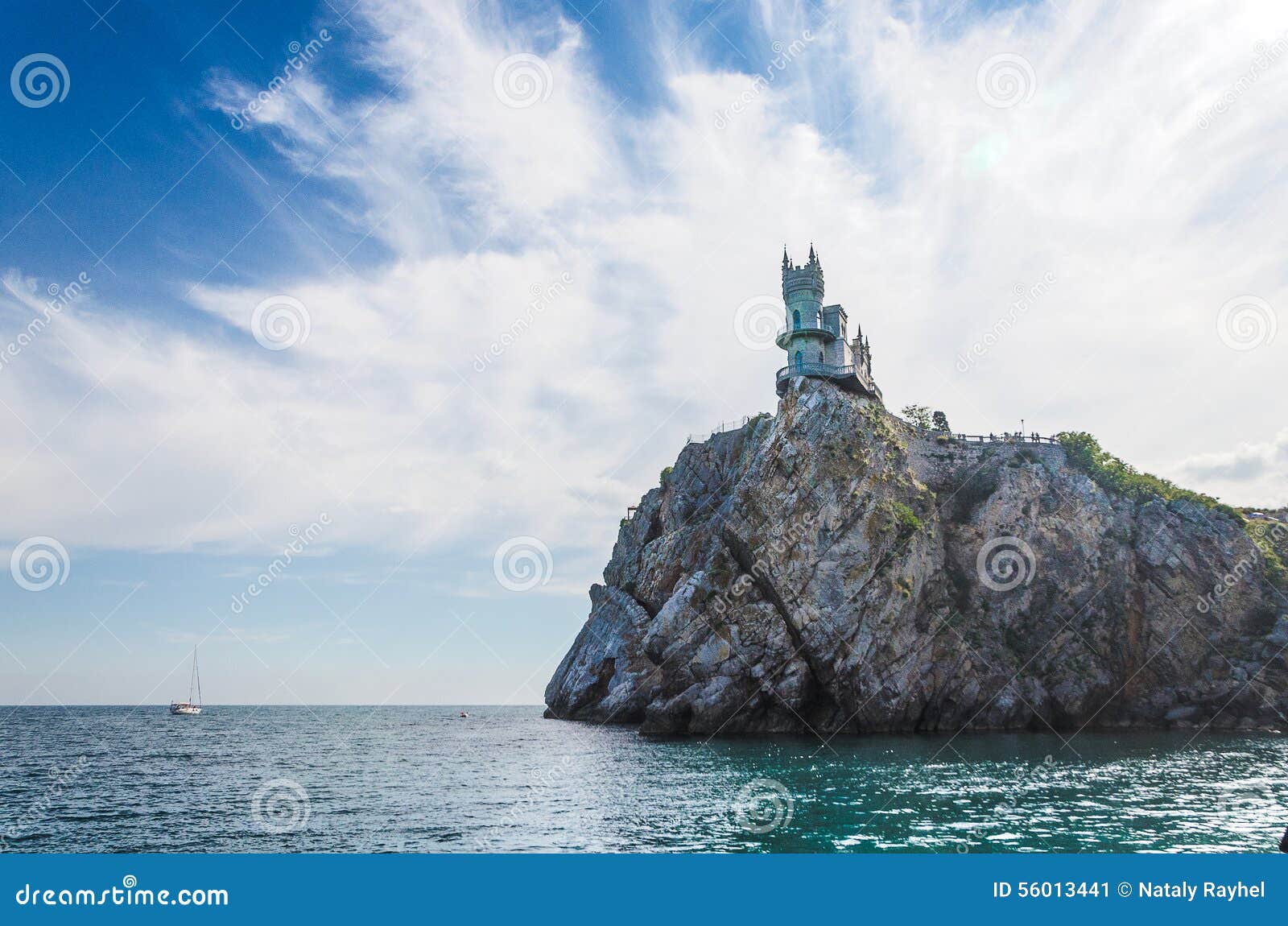 Old castle over the sea stock image. Image of palace - 56013441