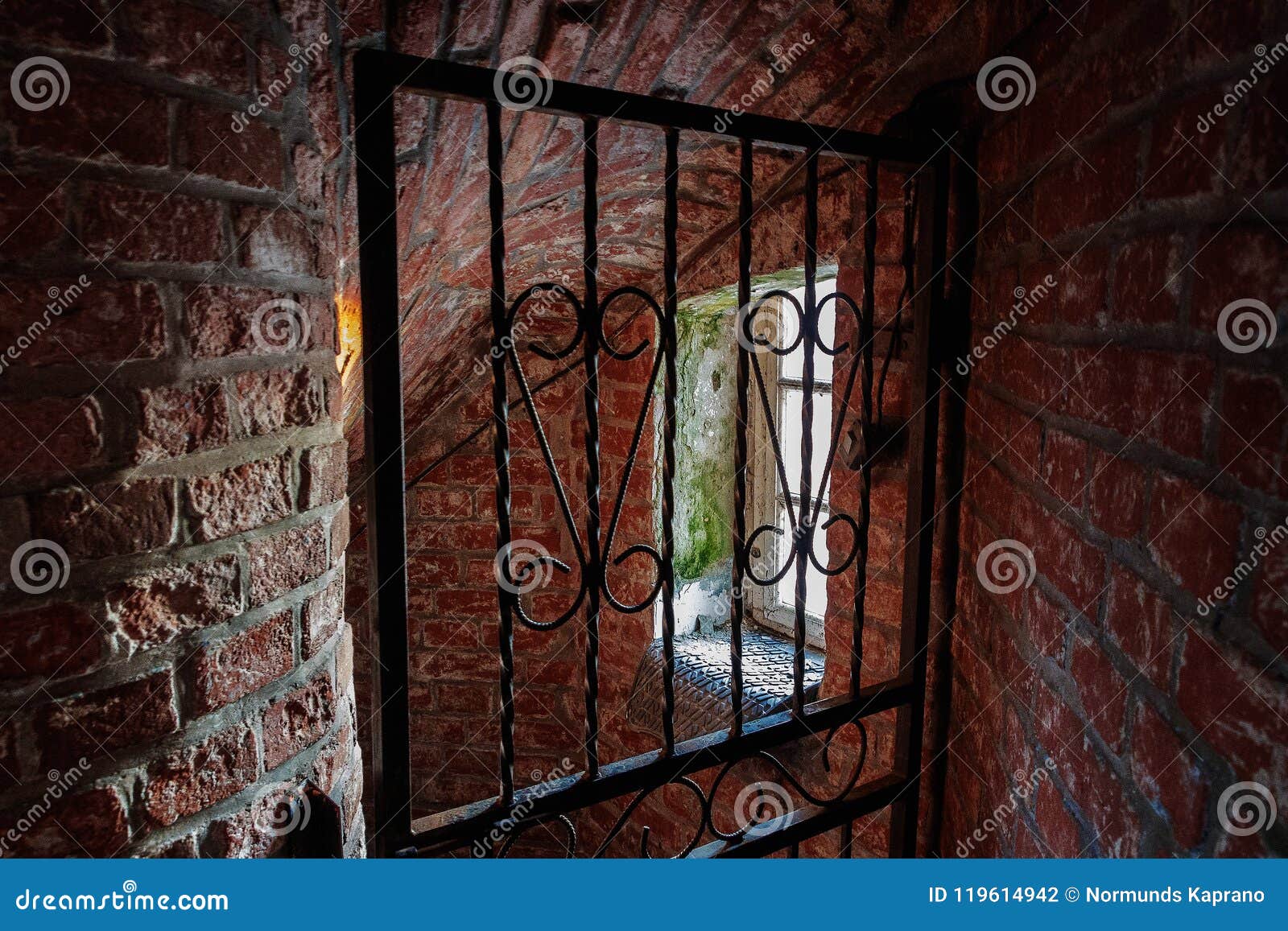Underground passage stock photo. Image of iron, brick - 119614942