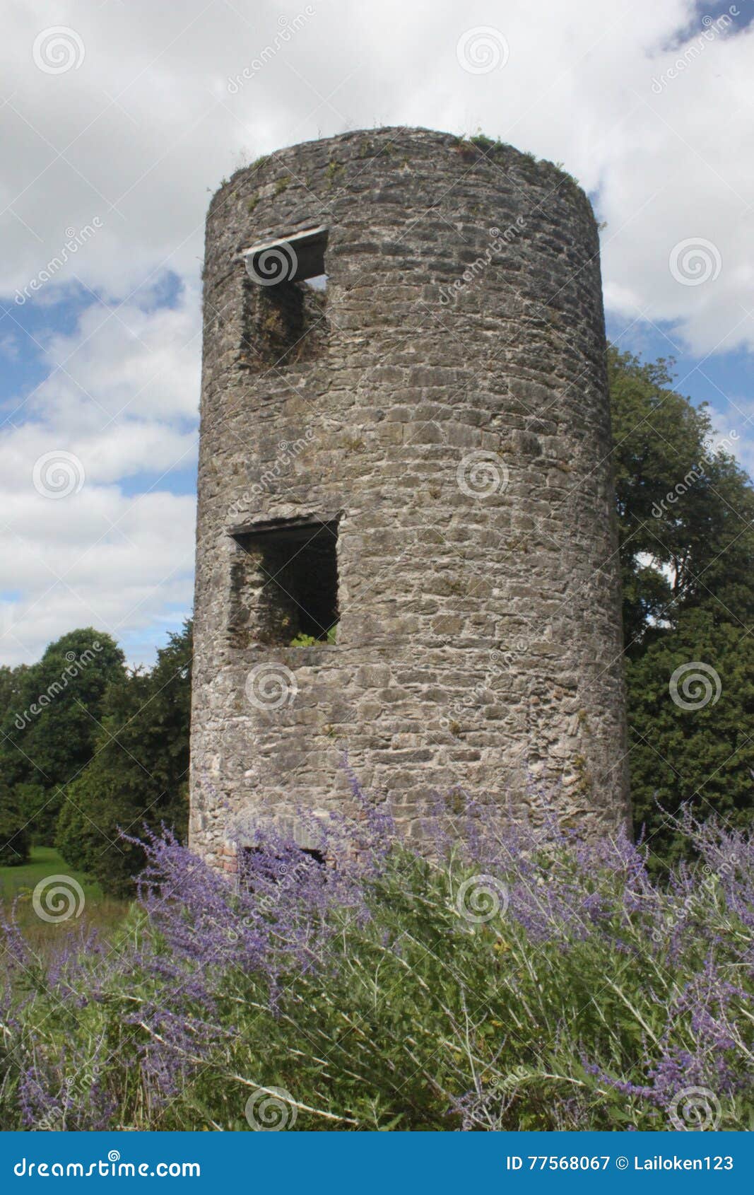 Old Castle ruin of a tower stock image. Image of masonry - 77568067