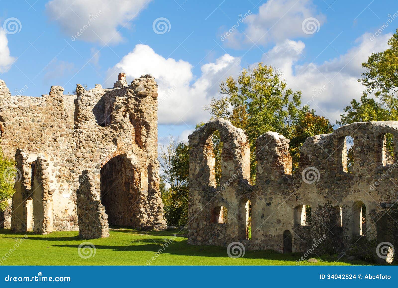 Old castle ruins stock photo. Image of green, medieval - 34042524