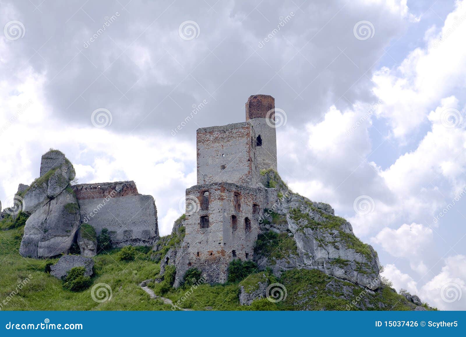 Old Castle Ruins in Poland in Europe Stock Photo - Image of moody ...