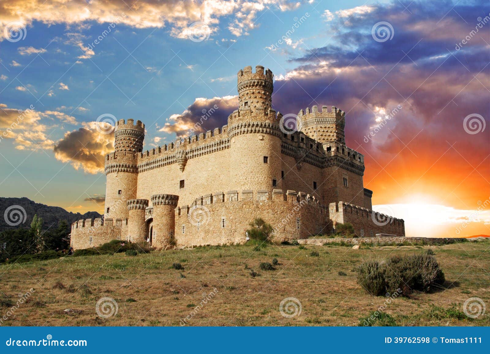 Old Castle in Span - Manzanares Stock Photo - Image of spain, historic ...