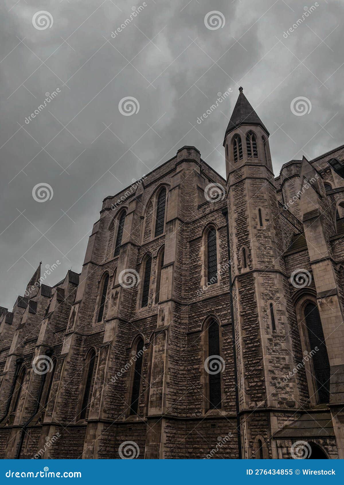 Old Castle Stands in Front of a Cloudy Sky. Stock Image - Image of ...