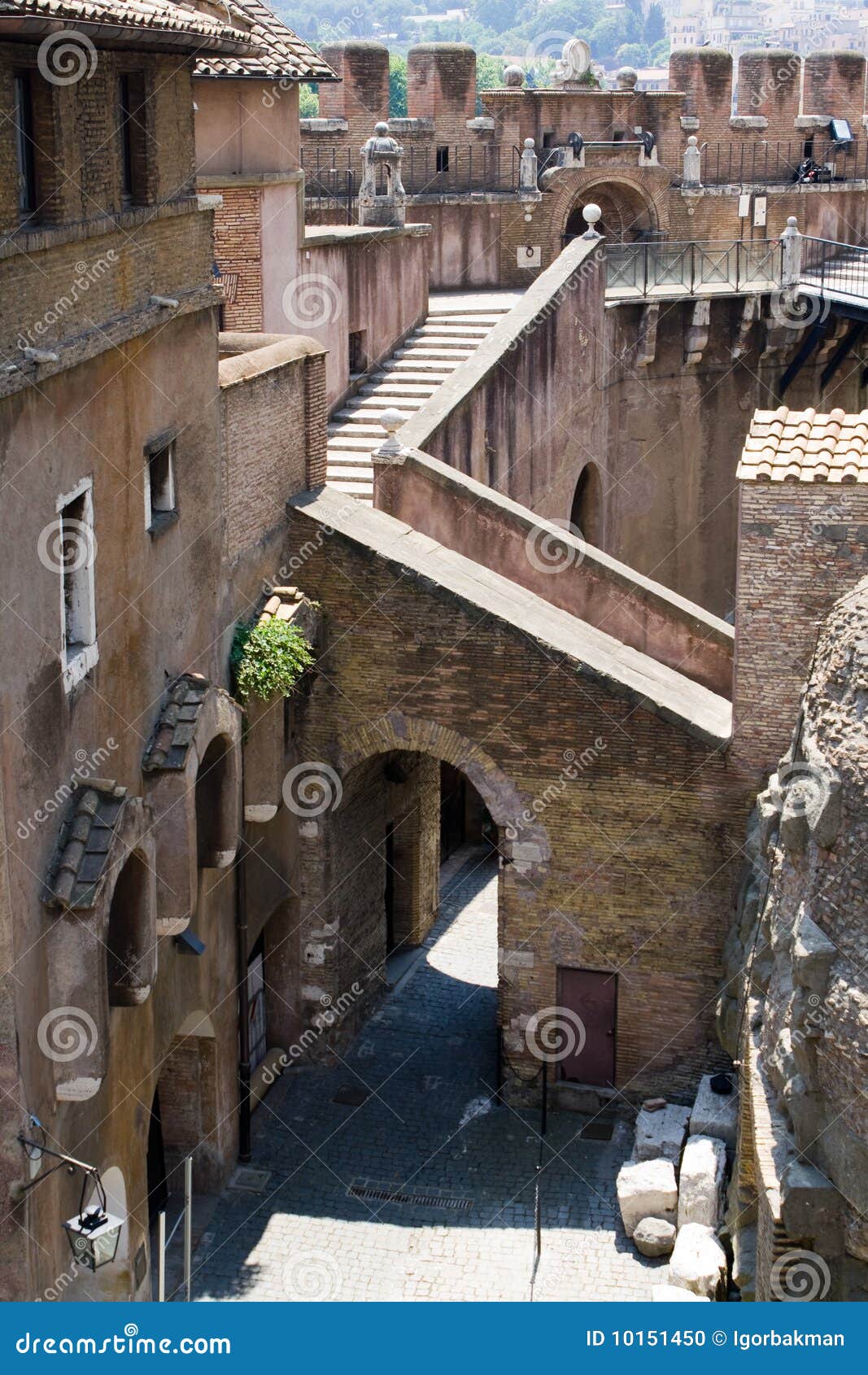 Old Castle Steps and Walls stock photo. Image of italy - 10151450