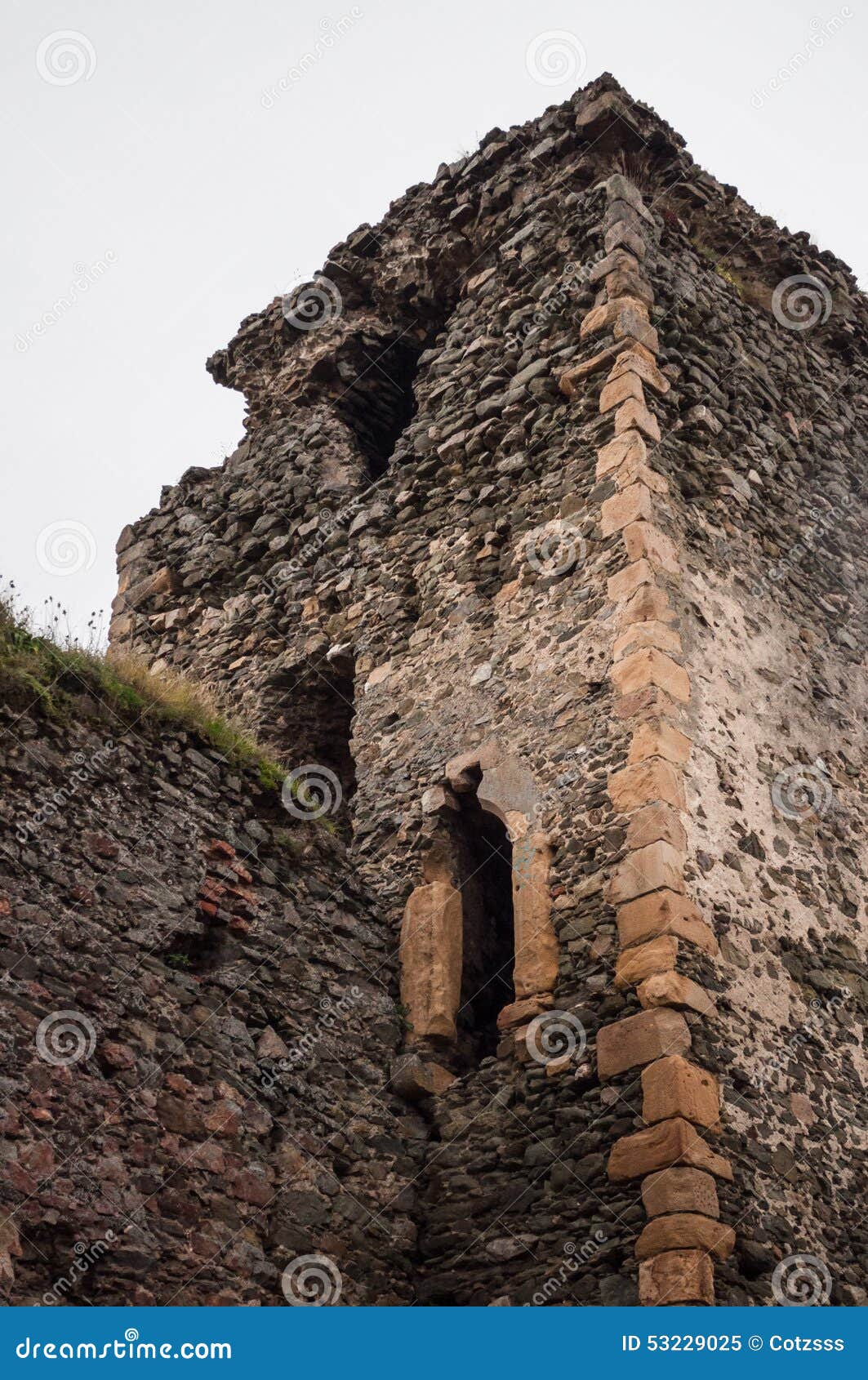 Old castle tower ruins stock image. Image of town, architecture - 53229025