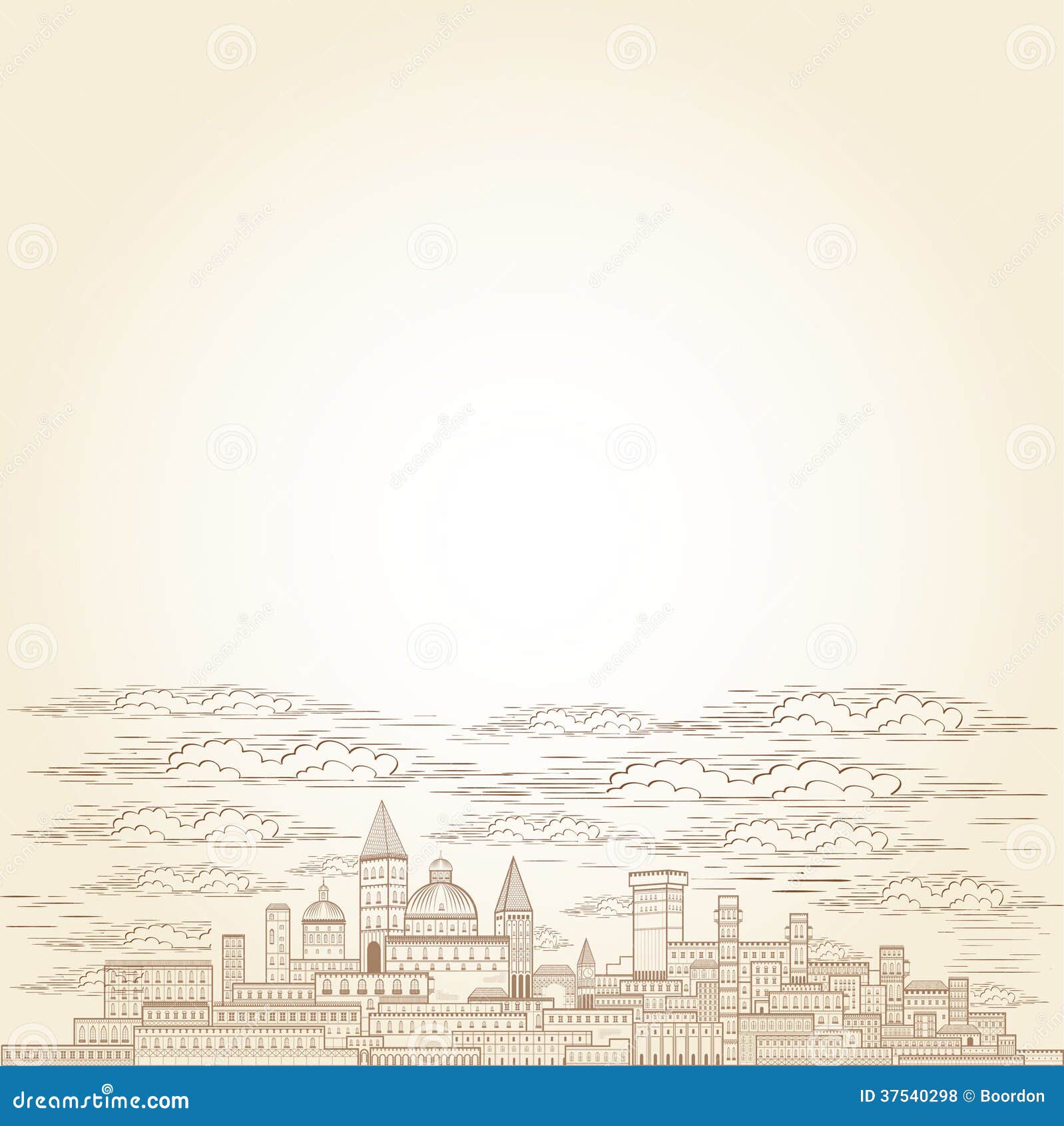 Old Castle Town Background Banner Stock Vector - Illustration of ...