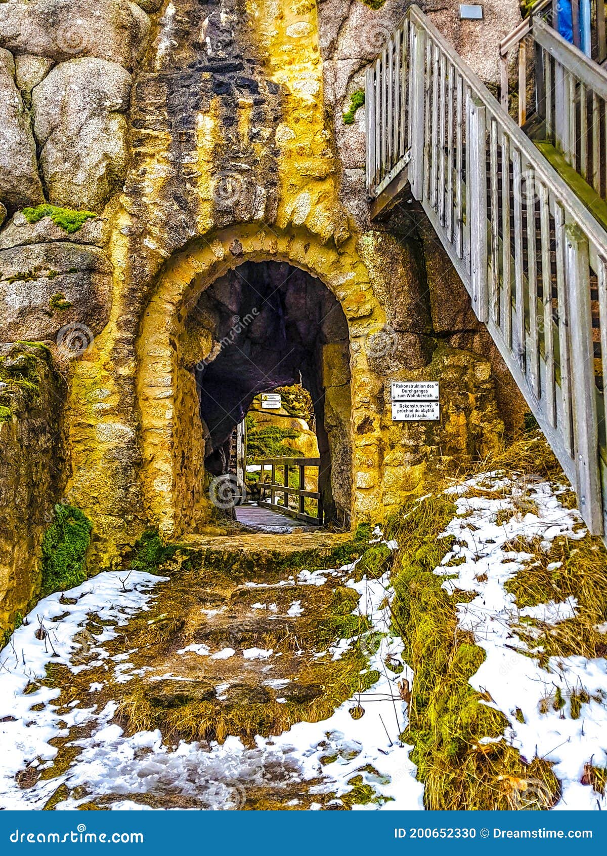 Old castle tunnel stock photo. Image of monastery, tunnel - 200652330