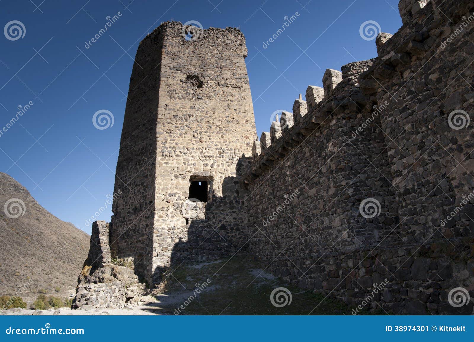 Old castle stock image. Image of nature, wall, lake, tower - 38974301