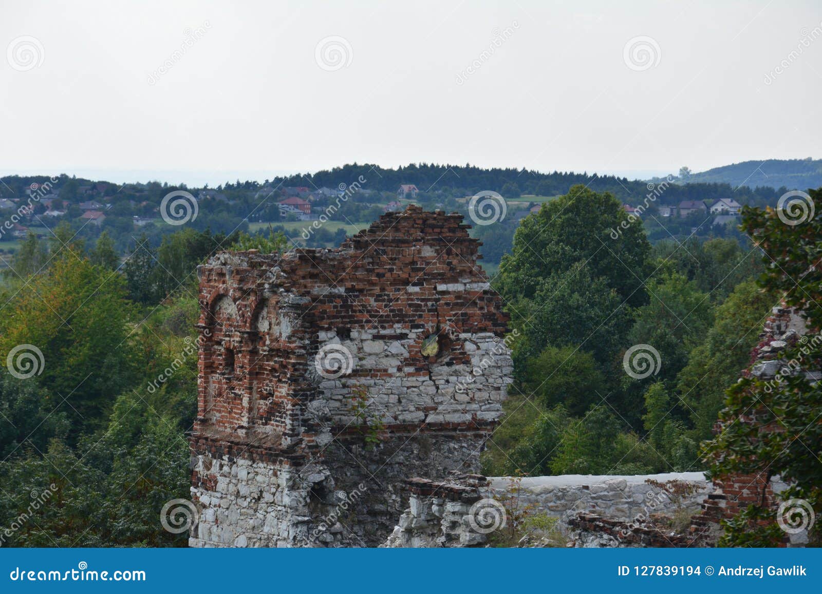 Old Castle, View for Remaining Part of Wall Stock Photo - Image of wall ...
