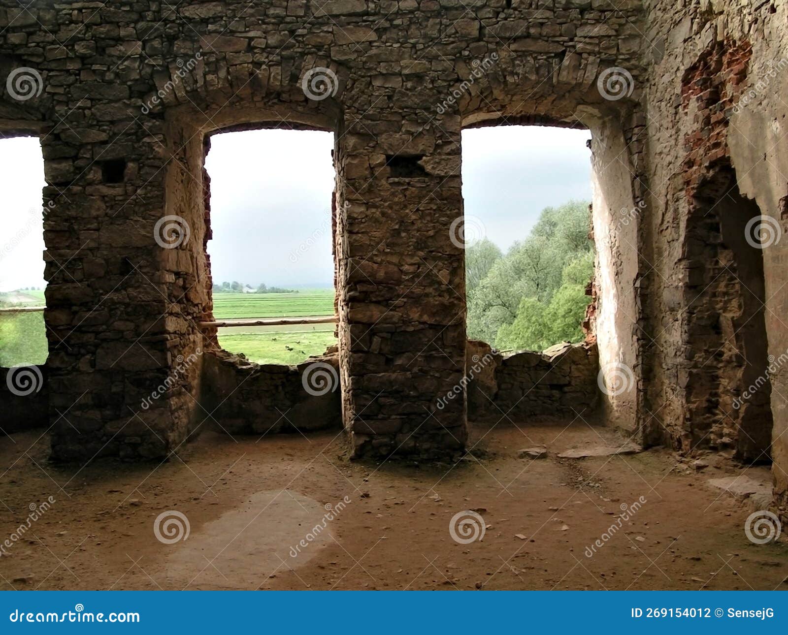 Old Castle - View through the Windows. Stock Photo - Image of medieval ...
