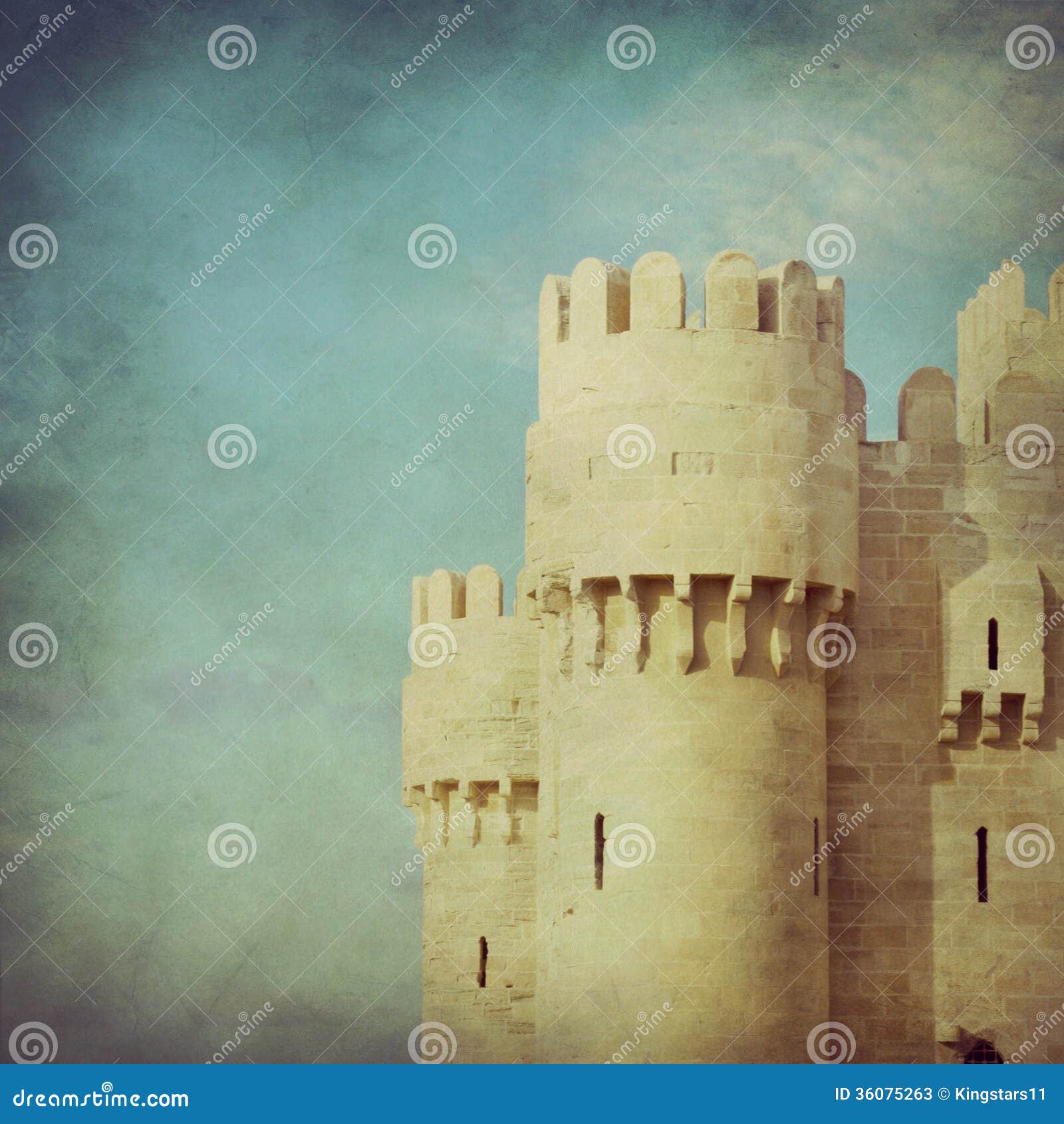Old castle in vintage stock image. Image of castillo - 36075263