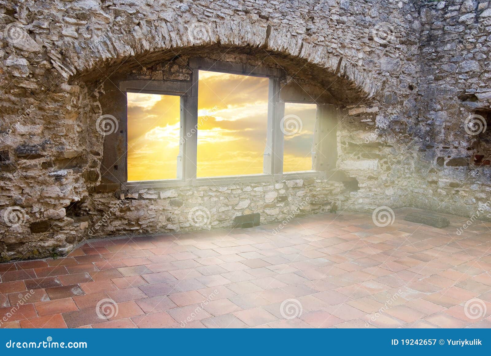 Old castle window stock image. Image of landscape, window - 19242657