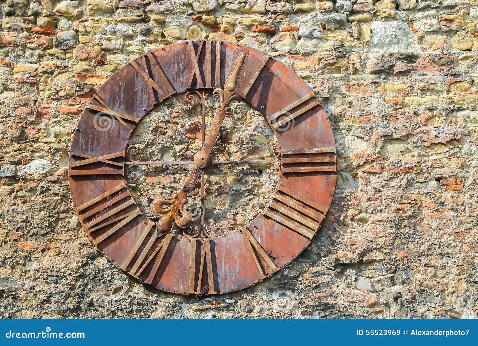 Old cathedral clock stock image. Image of clock, roman - 55523969