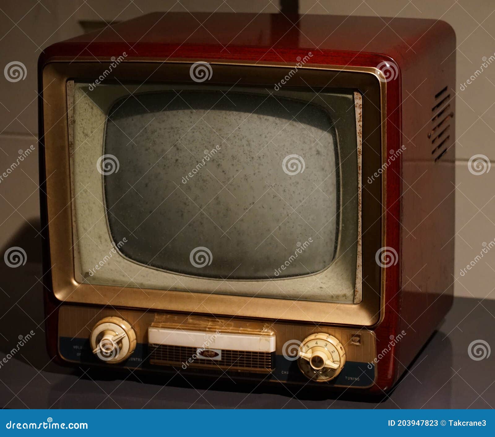 Old TV stock image. Image of cathoderay, vintage, channel - 203947823