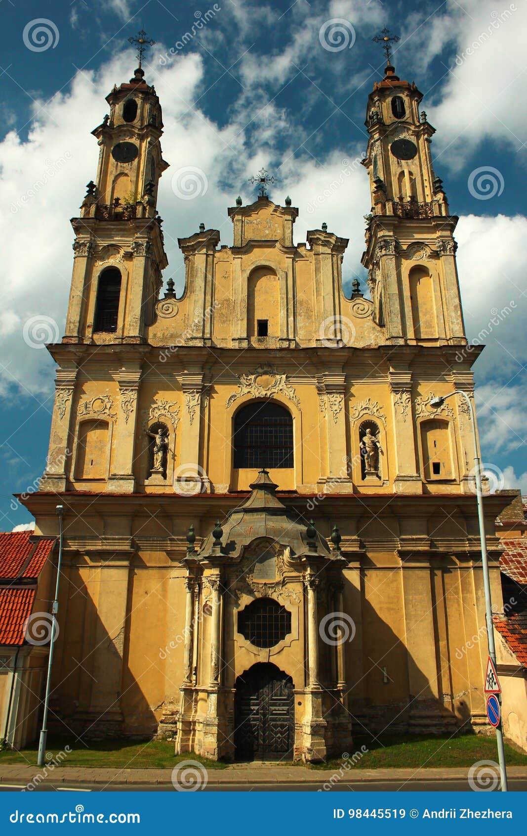 Old Catholic Church of the Ascension in Vilnius, Lithuania Stock Image ...